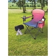 Ozark Trail Oversized Folding Camp Chair with Cooler, Gradient Pink and ...