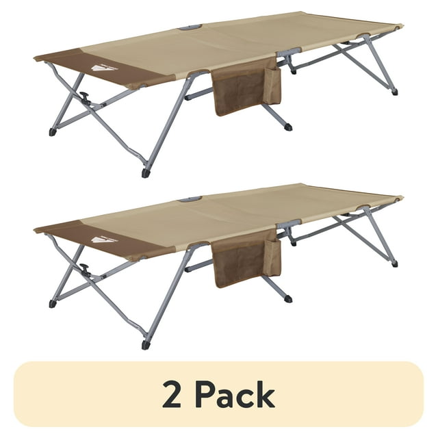 (2 pack) Ozark Trail, Oversized Cot, 87"L x 35"W x 18"H, 300 lb. Max ...