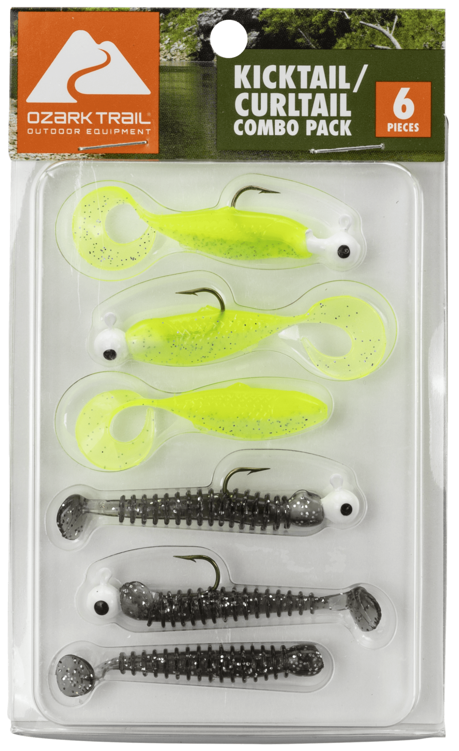 Ozark Trail Ozark Kicktail/Curltail Combo Pack Smoke Silver Flake/Ice ...