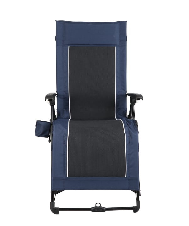 Ozark Trail Quad Zero Gravity Lounger Camping Chair Blue Adult 20