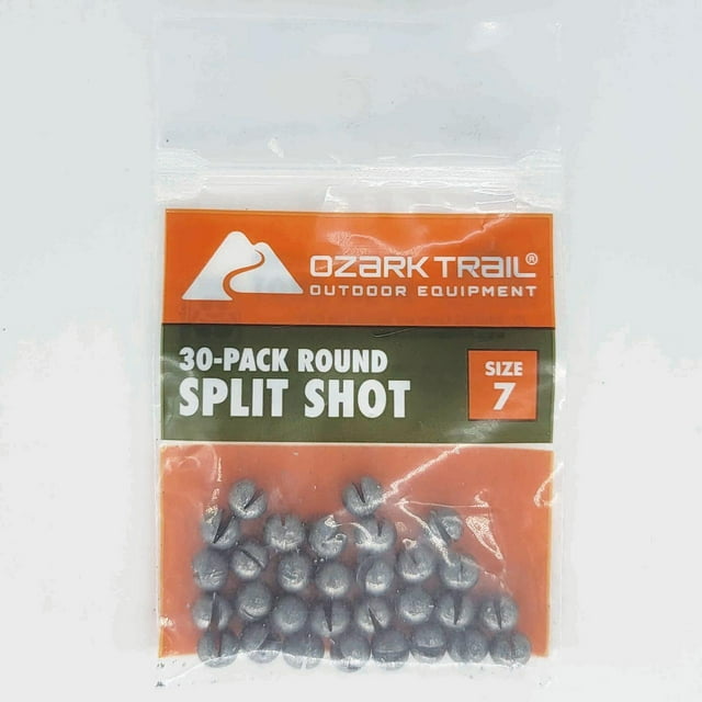 Ozark Trail Round Split Shot Size 7 Fishing Lead Sinker, 0.6x0.65cm ...