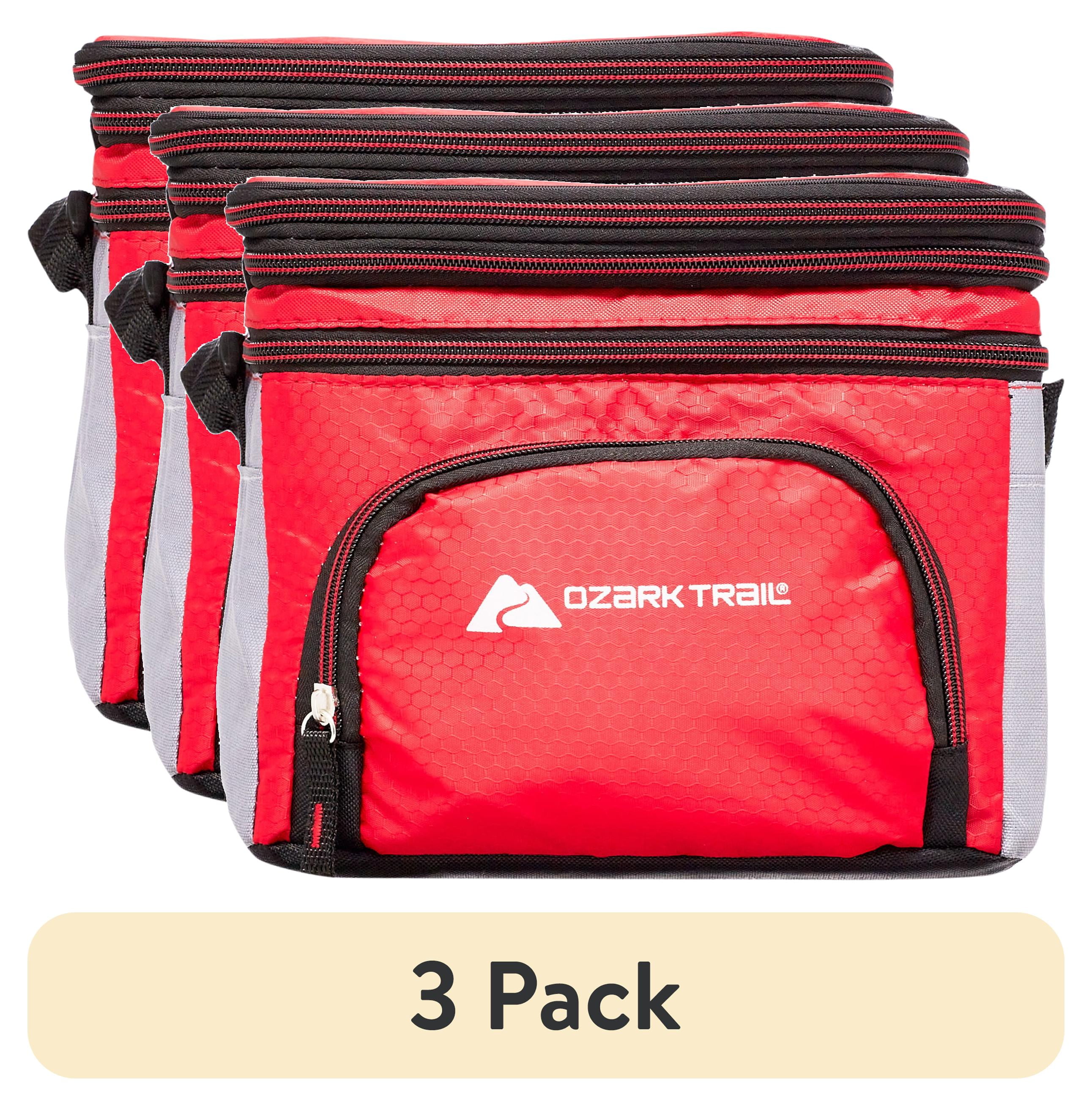 (3 pack) Ozark Trail Soft-Sided 6-Can Cooler, Red - Walmart.com