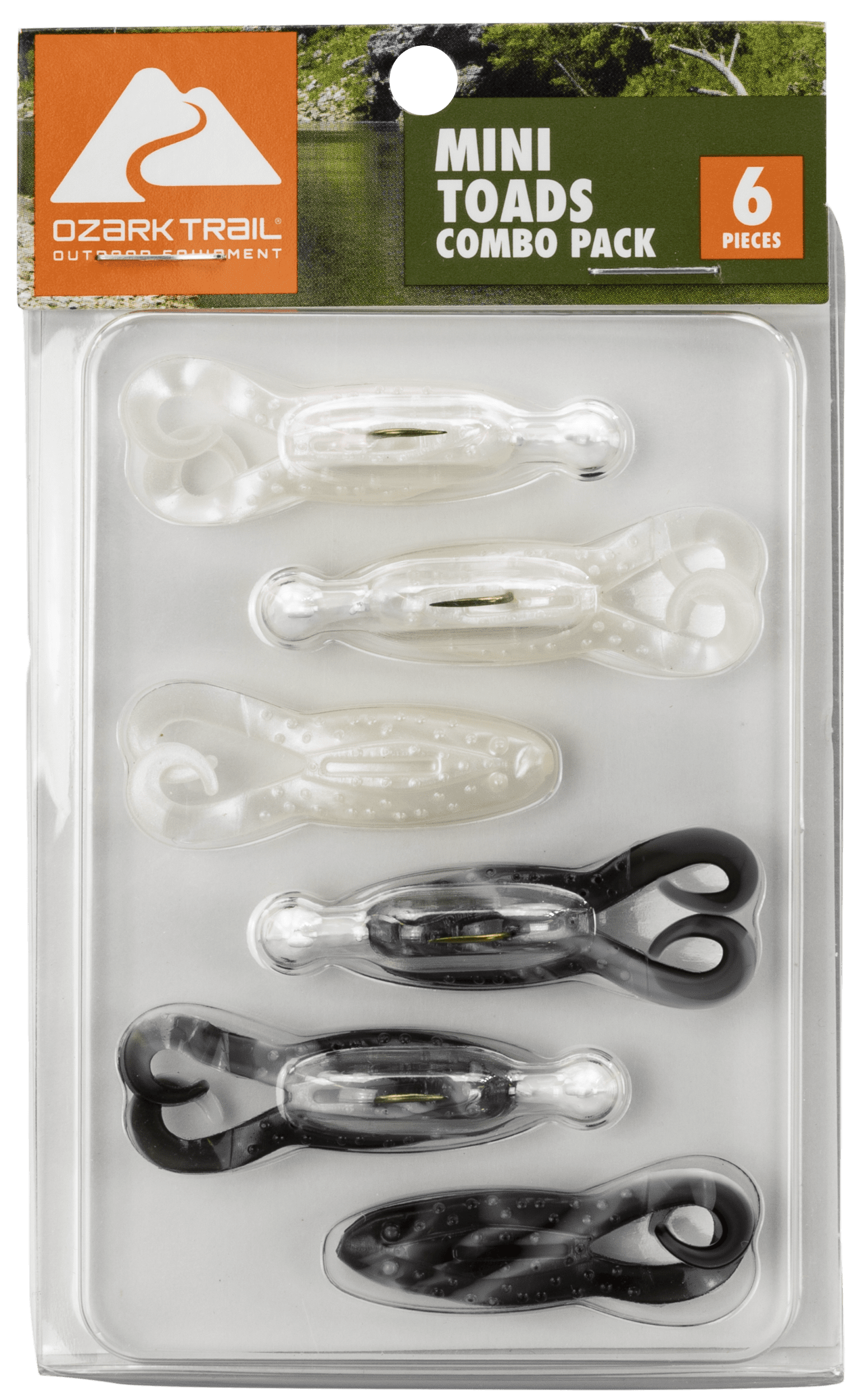 Ozark Trail Tiny Toads Combo Pack Pearl/ Black White Swirls Panfish ...