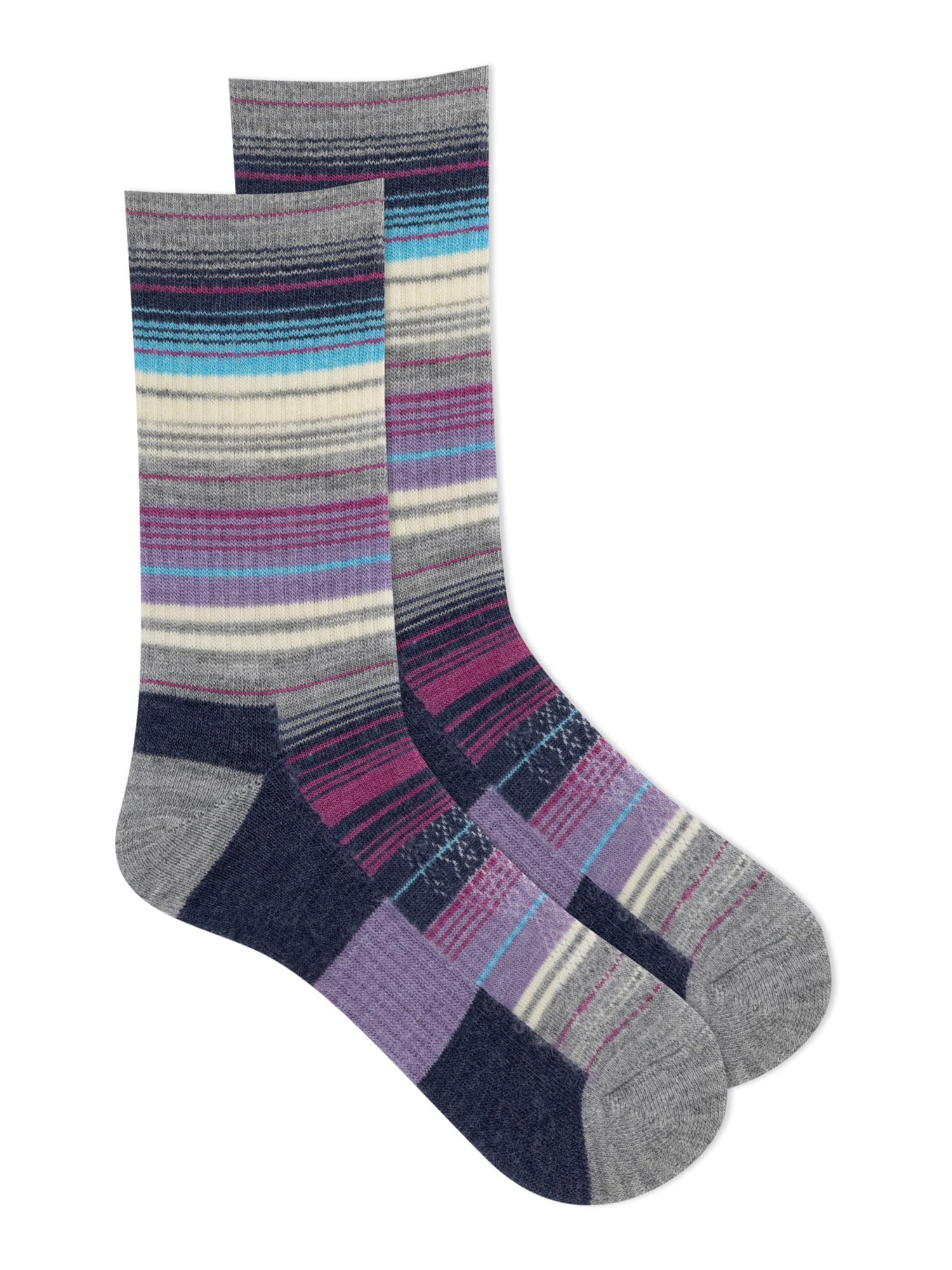 Ozark Trail Women's Merino Wool Blend Crew Hiking Socks, 1 Pack ...