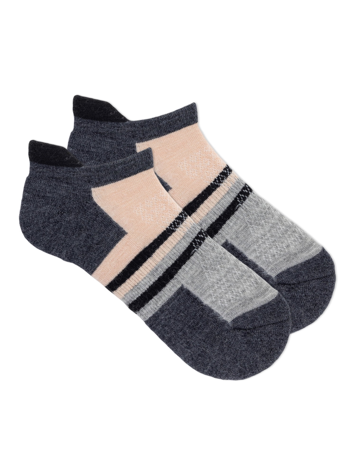 Ozark Trail Women's Merino Wool Blend No Show Tab Hiking Socks, 1 Pack ...