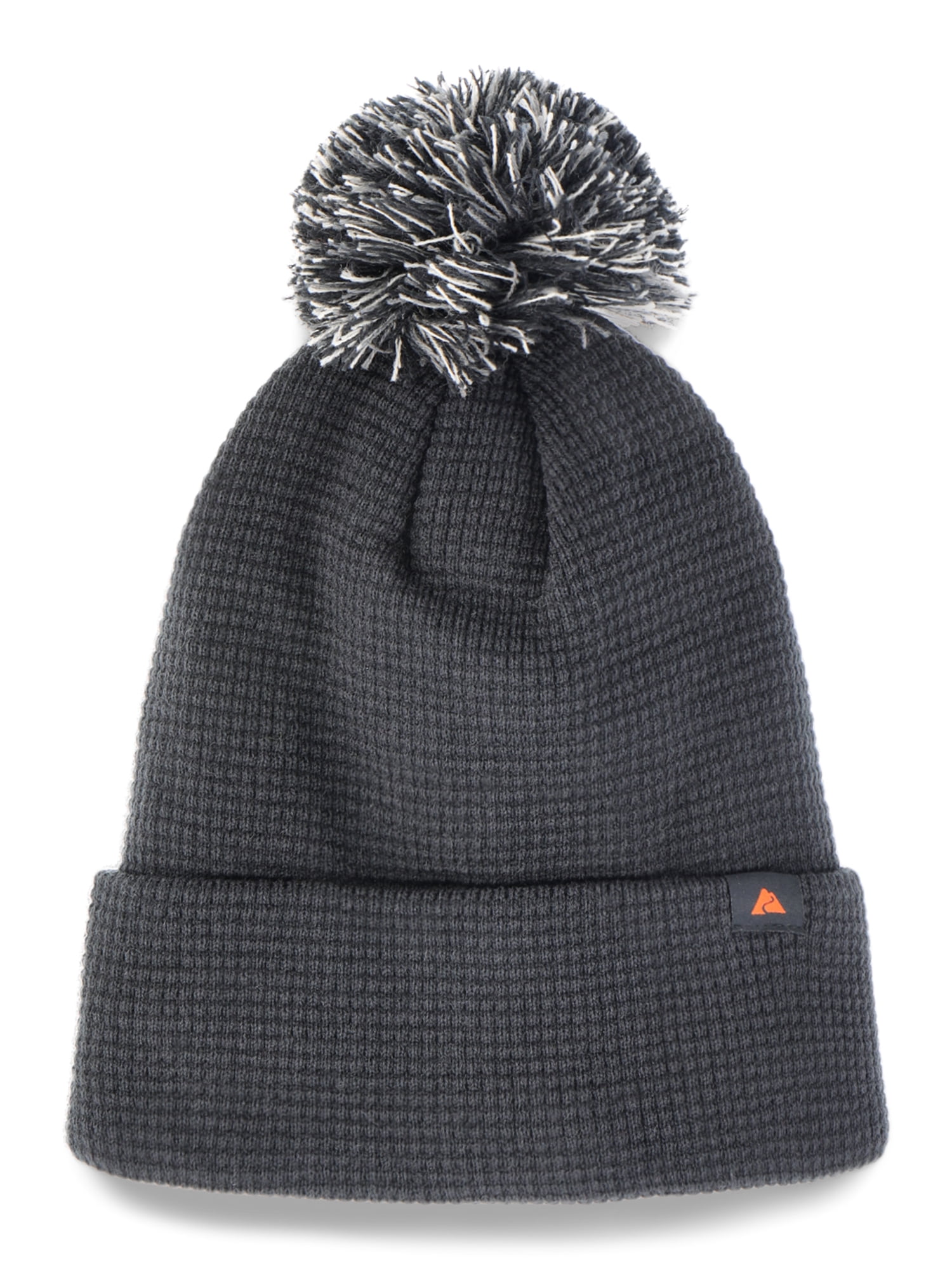 Ozark Trail Women's Waffle Knit Cuff Beanie Hat, Black - Walmart.com