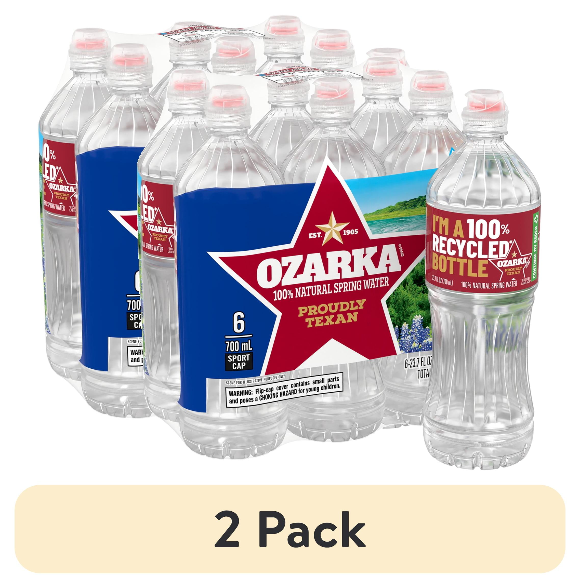 (2 pack) Ozarka Natural Spring Water, 23.7 Fl. Oz., 6 Count - Walmart.com