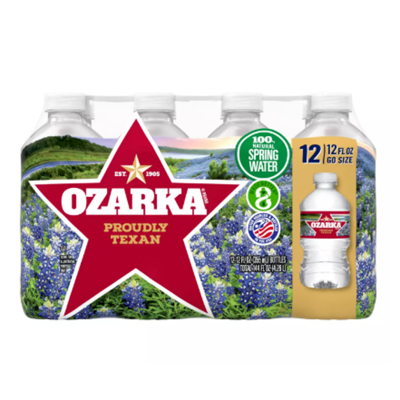 Generic Spring Water Pack of 12, 12 fl oz mini bottles with minerals ...