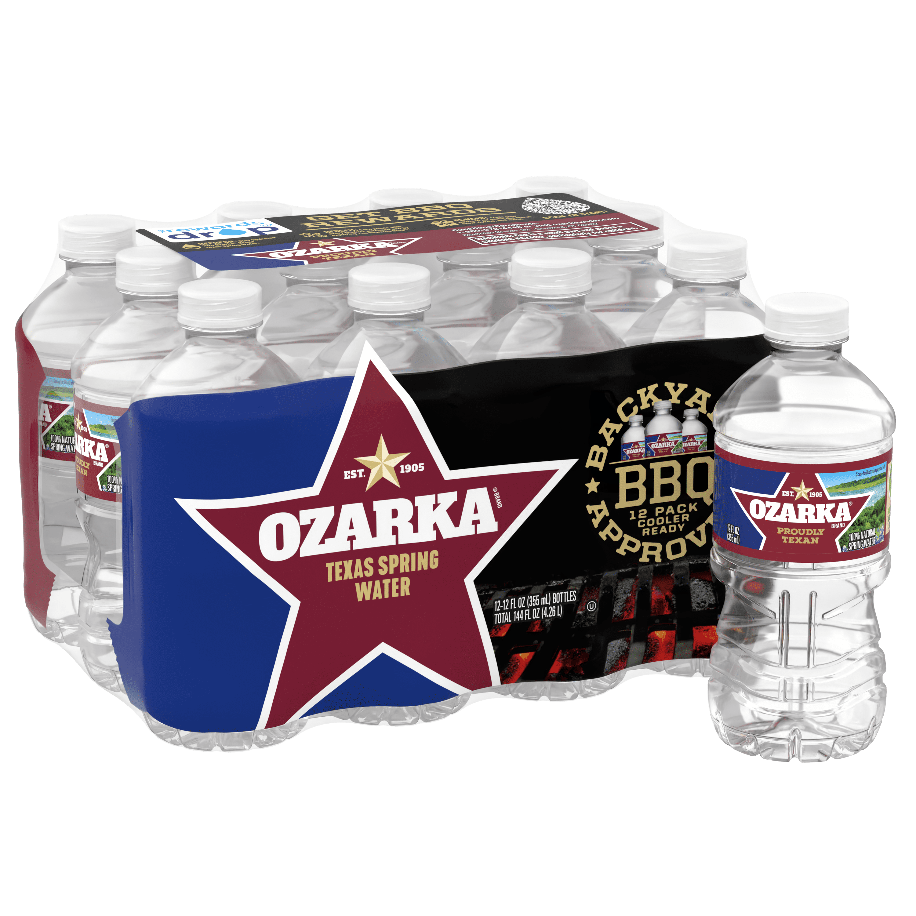 Ozarka Texas Spring Water, 12 fl oz, 12 Pack Plastic Bottles - Walmart.com