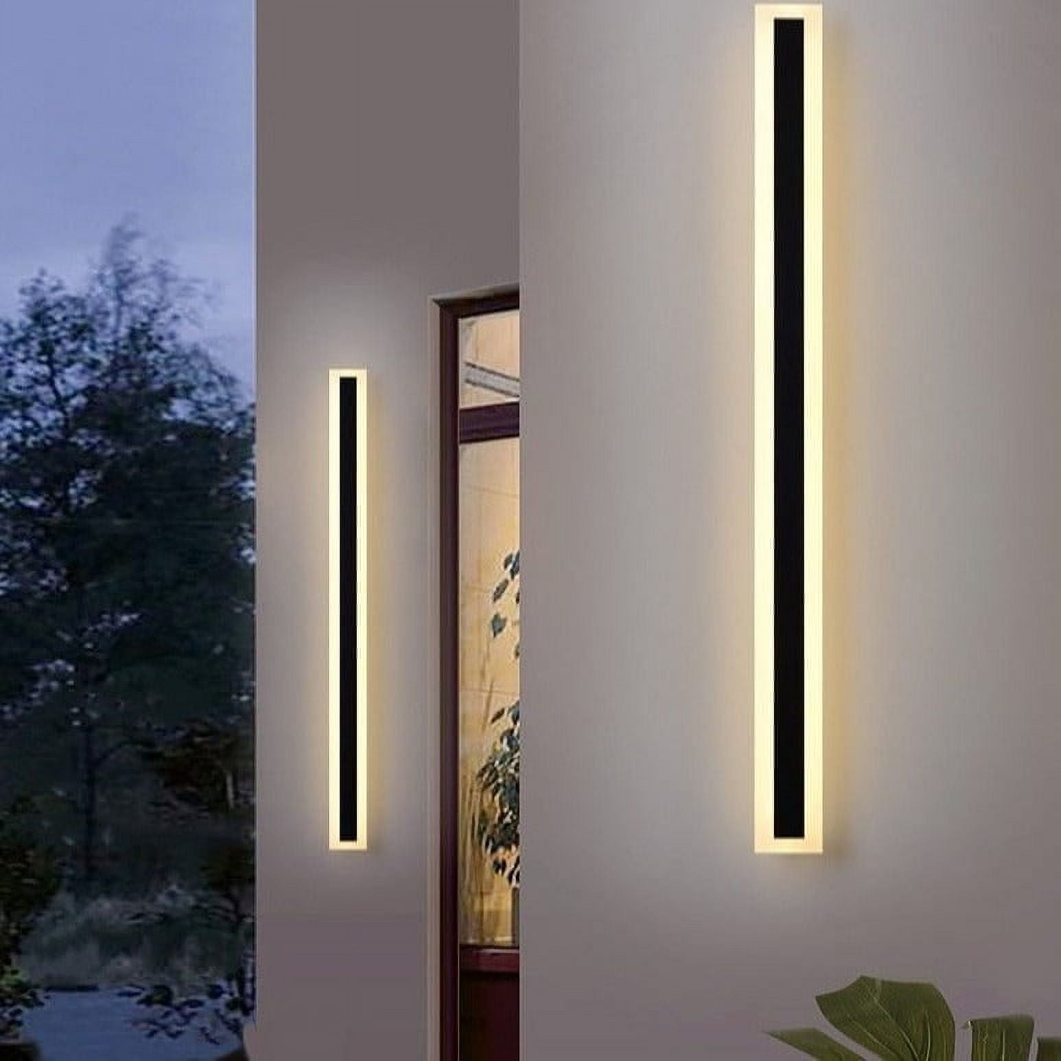 Ozarke Immense Outdoor Modern Linear Wall Lamp LED Exterior Linear ...