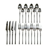 Ozarke Living Essence Cutlery Set, Stainless Steel Shiny Silver (Set of ...