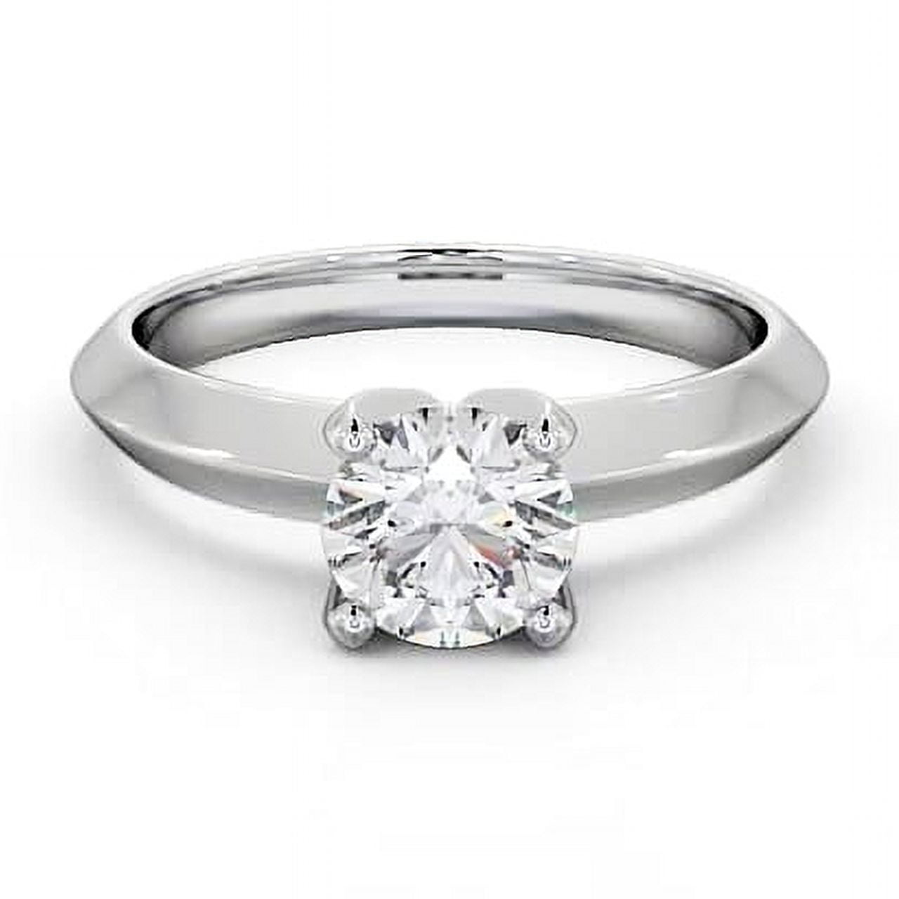 Ozea Jewel 1.2 Ct Round Cut Lab Created Diamond Ring - 14K White Gold ...