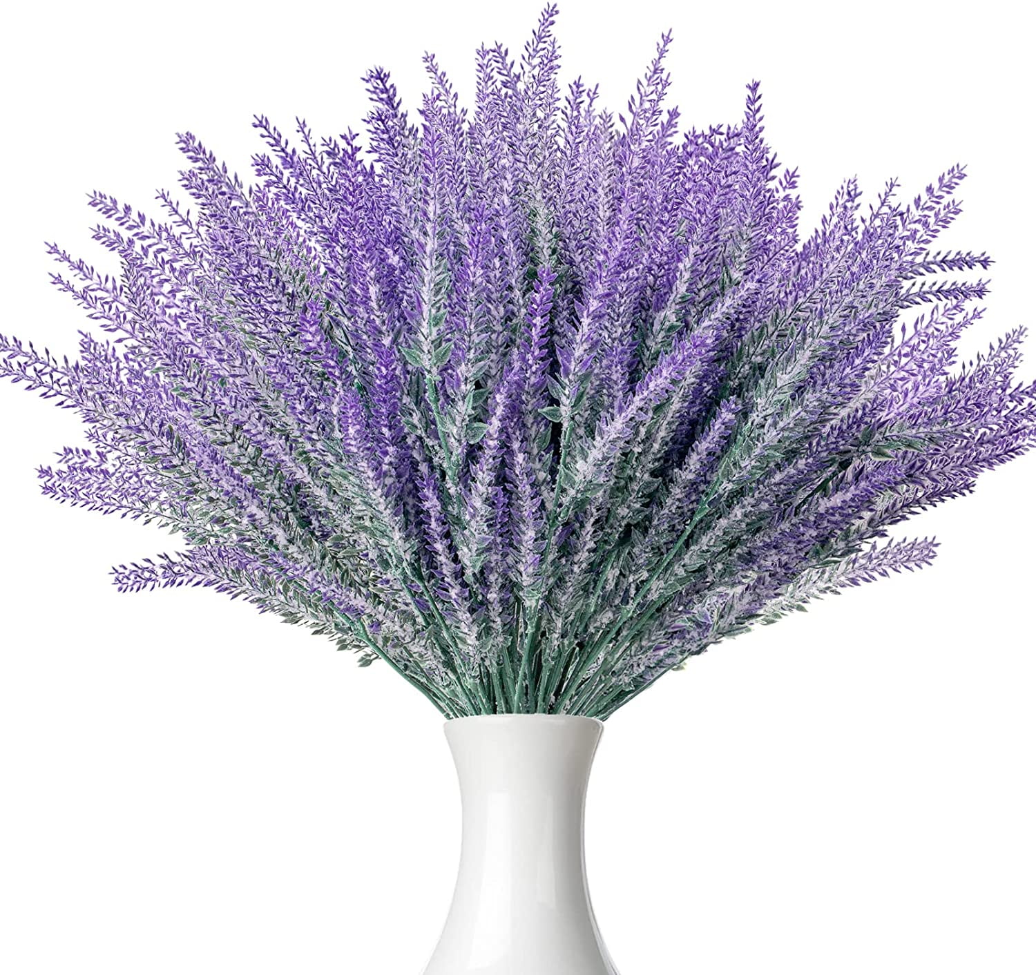 Ozera 12 Bundle Lavender Flowers Fake Flowers Outdoor, Artificial ...