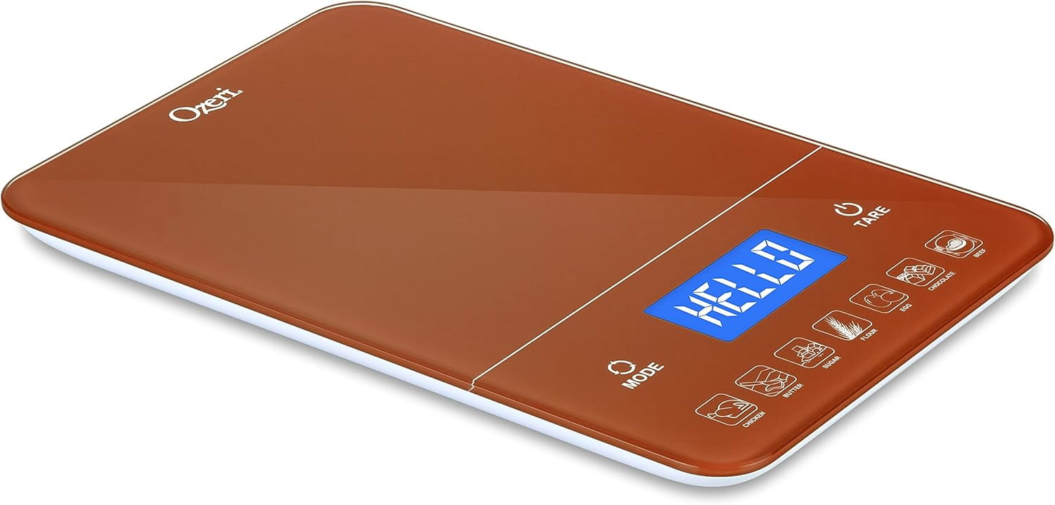 Ozeri Touch III Digital Kitchen Scale with Calorie Counter, 22 lbs (10 ...