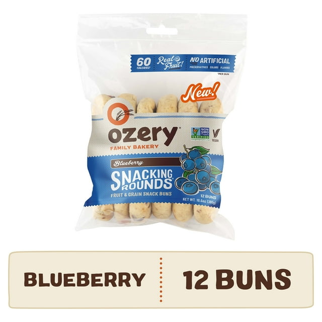 Ozery Bakery Peanut-Free Blueberry Muffin Snacking Rounds, 10.6 oz ...