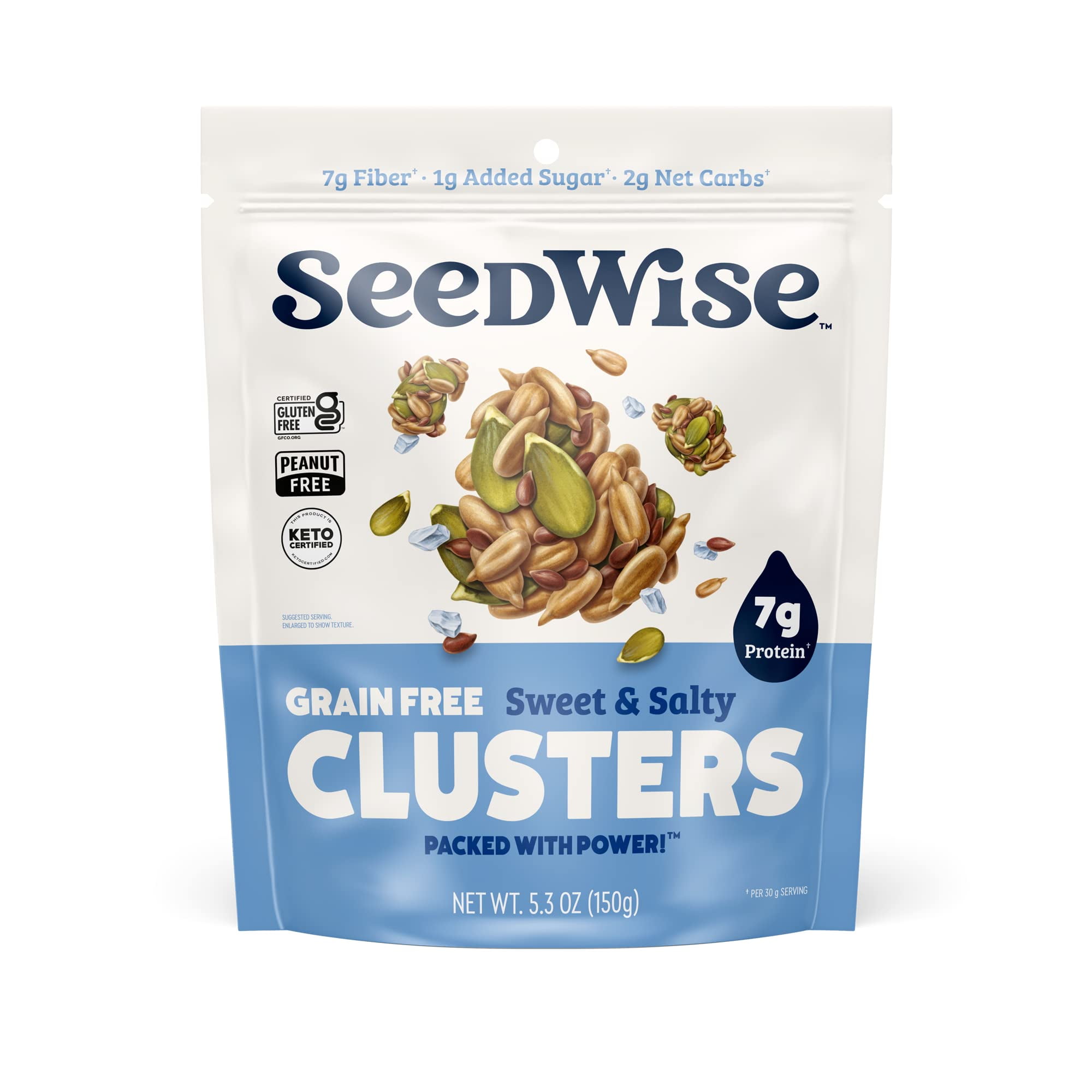 Ozery Bakery Super Seed Crunch Clusters, Sweet and Salty, Plant Based ...