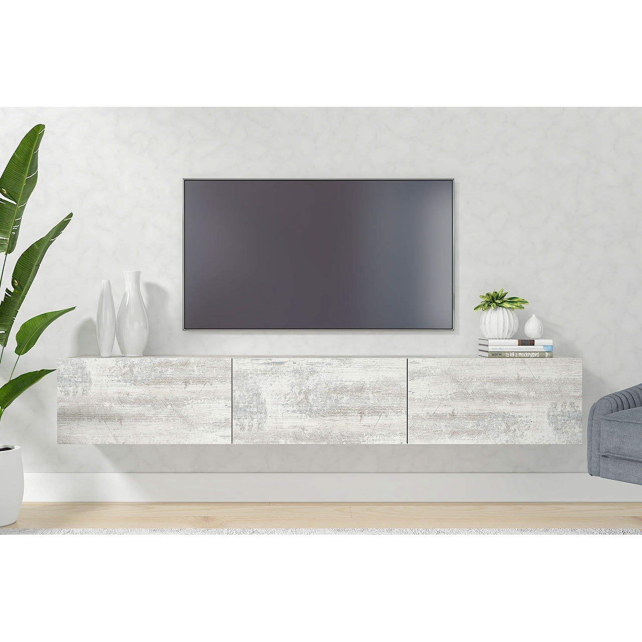 Ozge 71'' Floating Tv Stand Media Console - Walmart.com