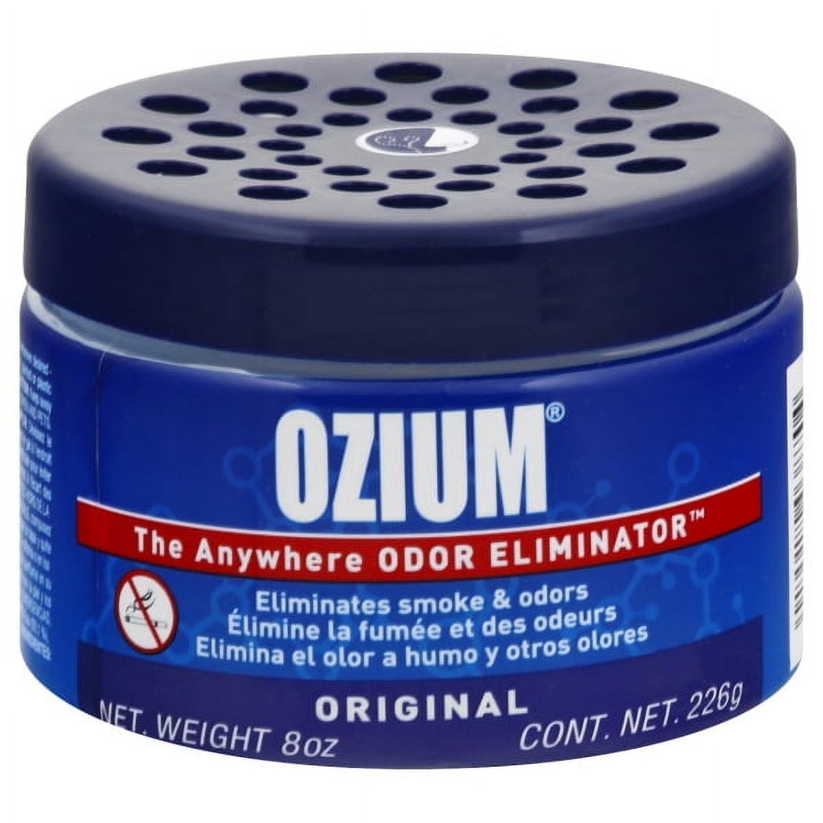 Ozium 806326 Large Gel 8Oz Deodorizer & Smoke Odors Eliminator, Original Scent - Walmart.com