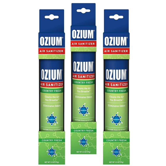 Ozium Air Sanitizer 3.5 oz. Ozium Spray, Country Fresh (3-PACK ...