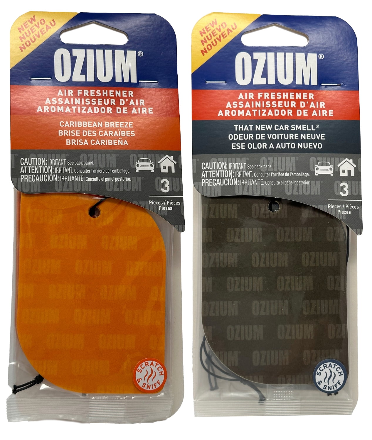 Ozium Paper Hanging Car Air Freshener with Odor Eliminator for Car ...