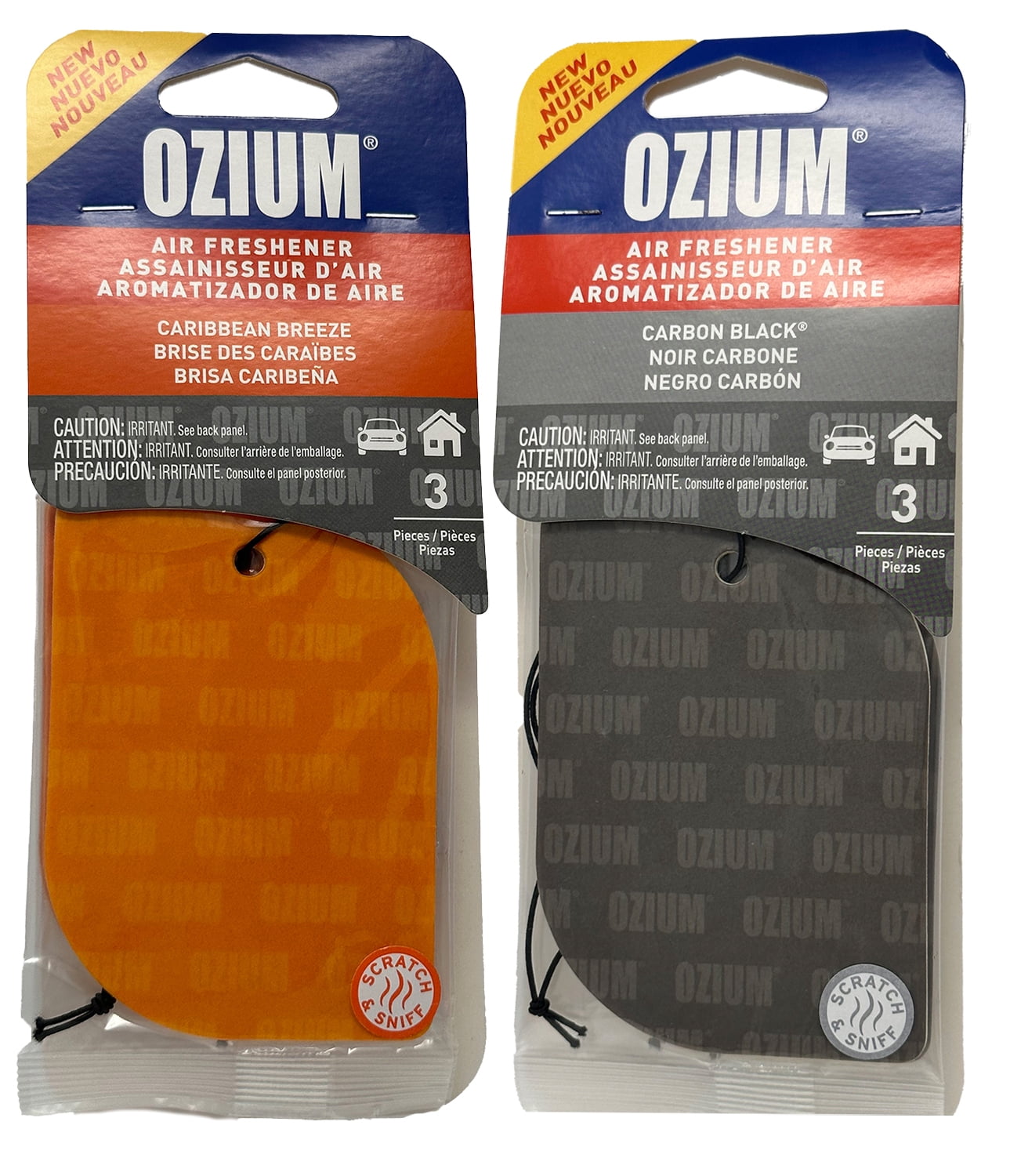 Ozium Paper Hanging Car Air Freshener with Odor Eliminator for Car ...