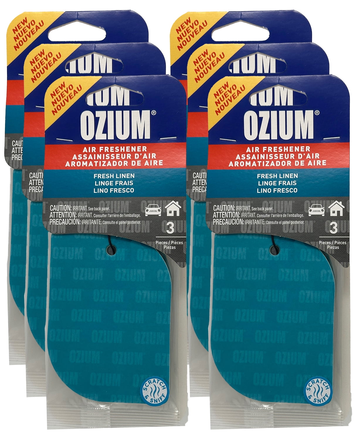 Ozium Paper Hanging Car Air Freshener with Odor Eliminator for Car ...