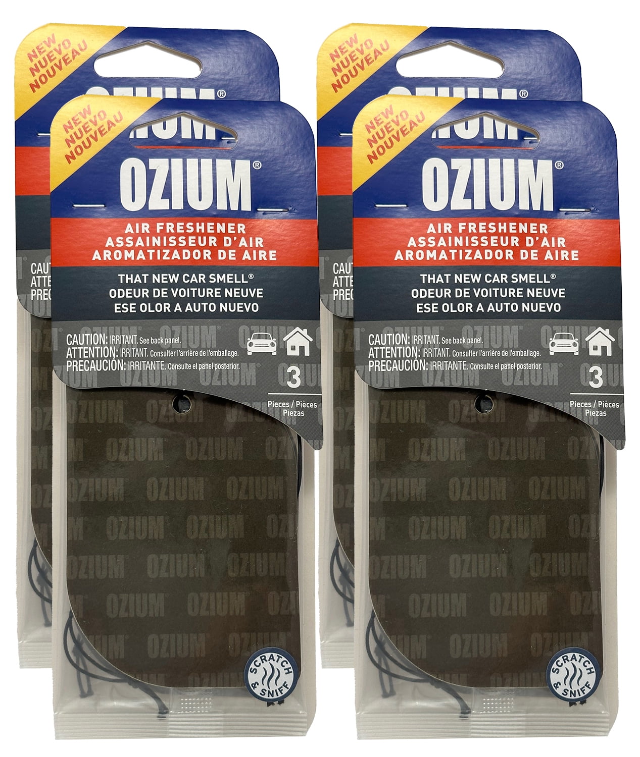 Ozium Paper Hanging Car Air Freshener with Odor Eliminator for Car ...
