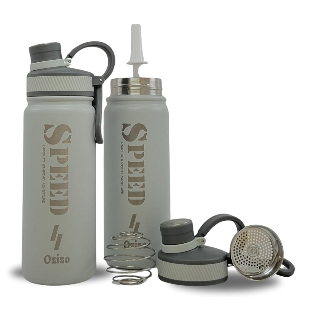 Ozizo Blender Bottle with Mixer and Straw , 22 ounces Insulated ...