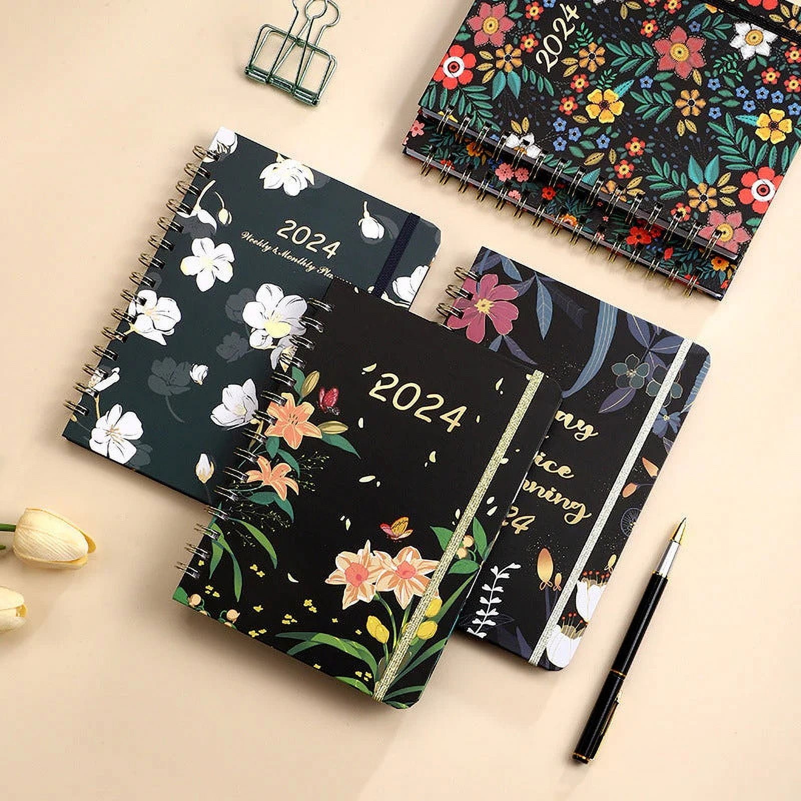 Ozmmyan 2024 Personalized Weekly And Monthly Planner Flower Schedule ...