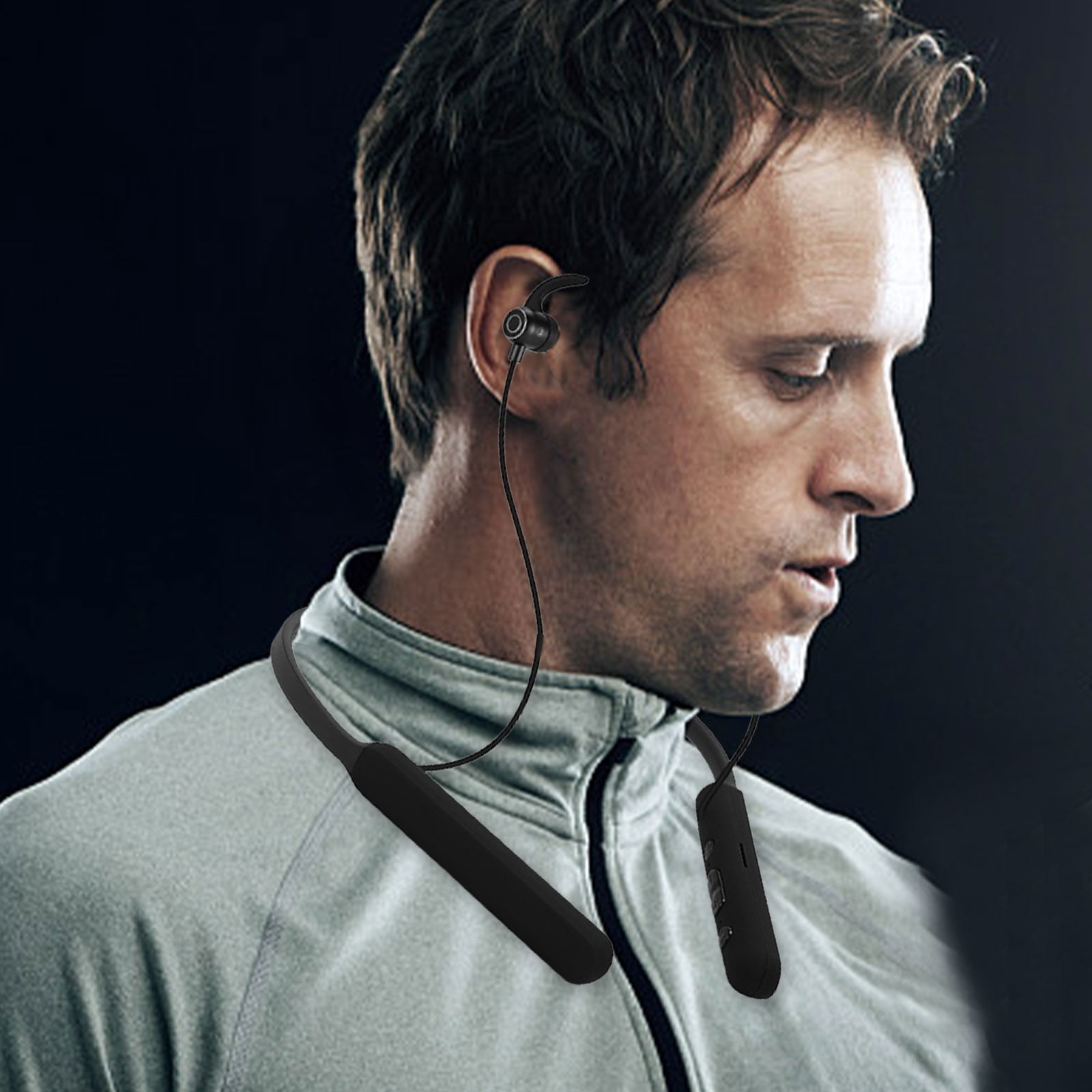 Ozmmyan Bluetooth Headset Sports Hanging Neck Heavy Bass Super Long ...