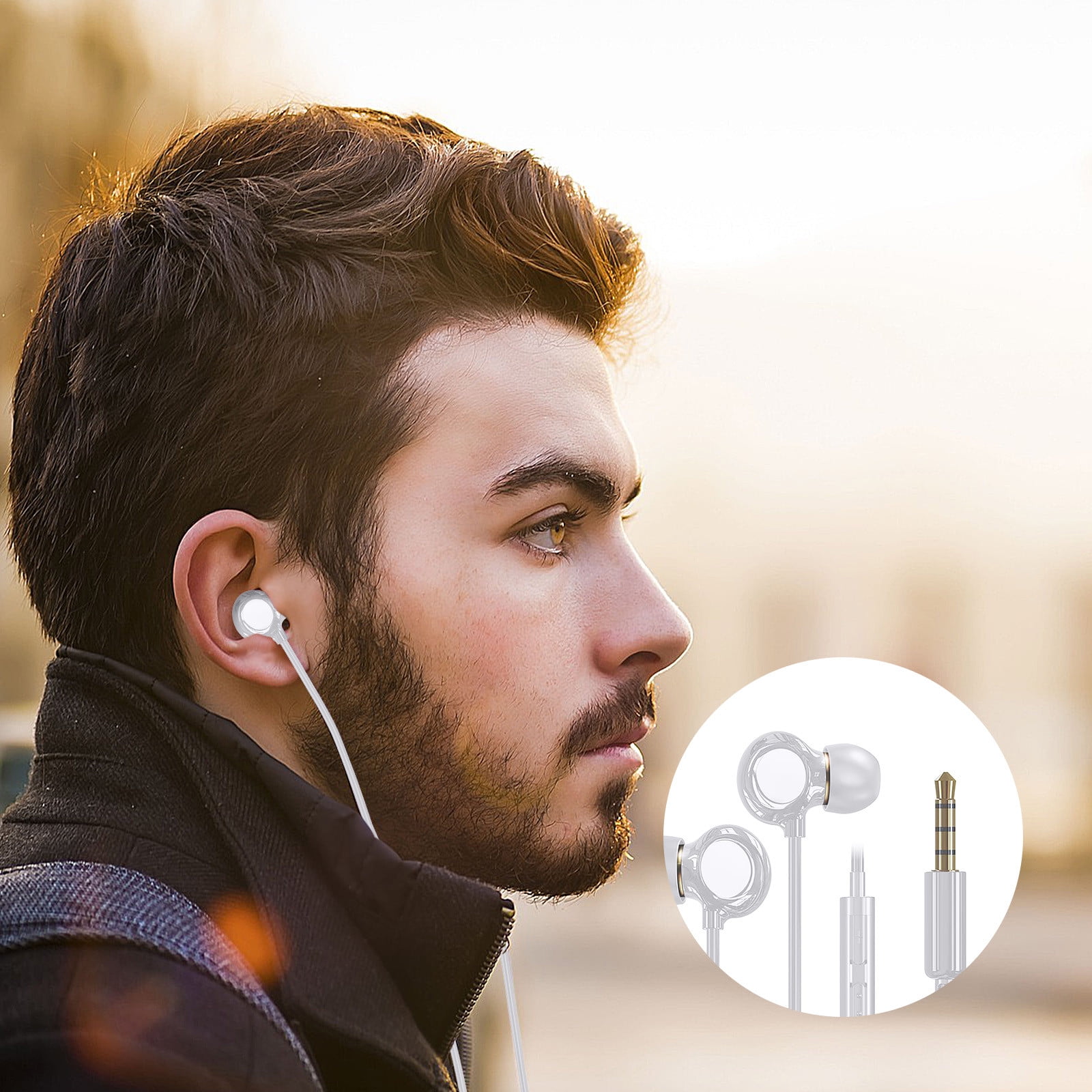 Ozmmyan Ceramic Earphones In Ear Wired Earphones Wire Controlled HIFI ...