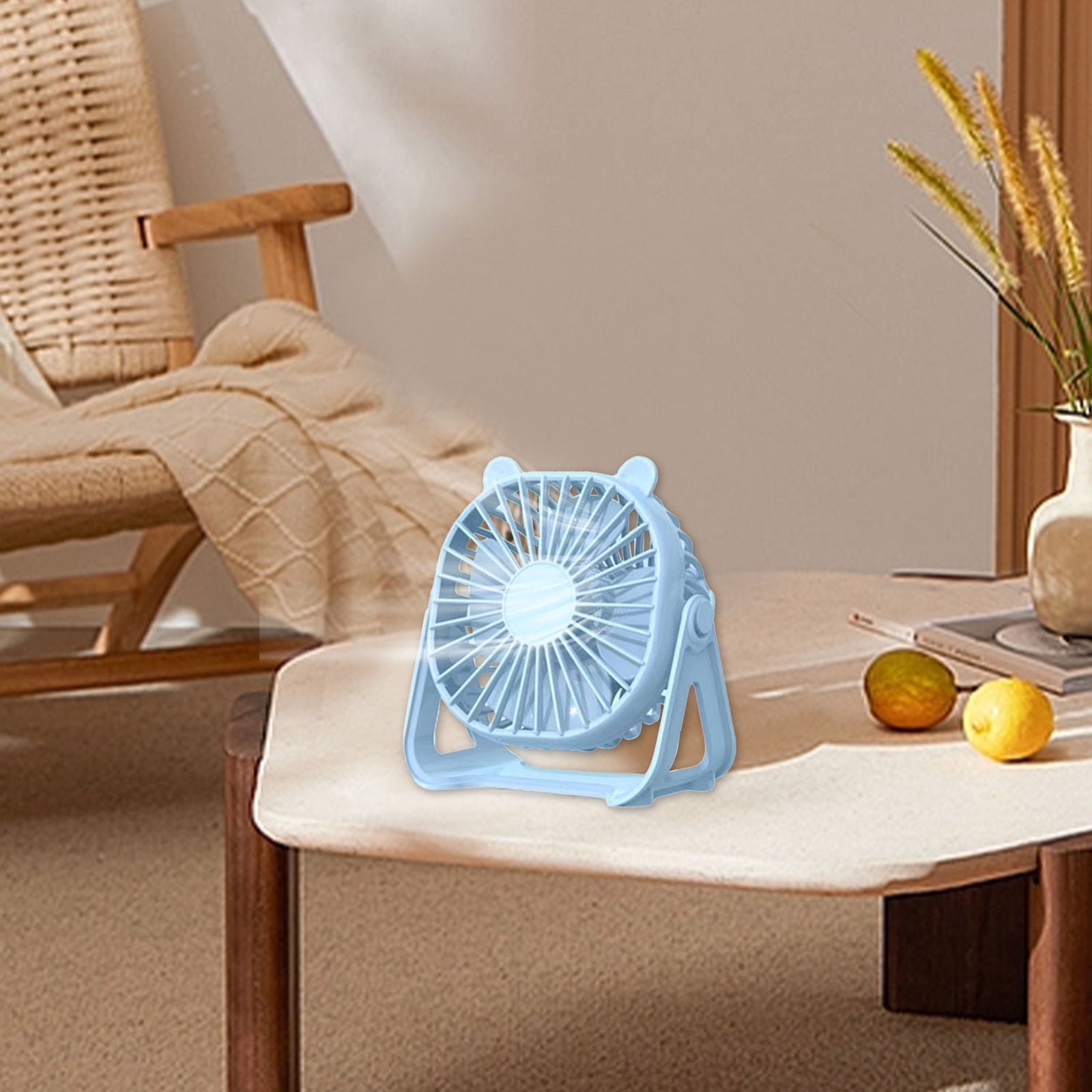 Ozmmyan Desktop Fan Quiet Brushless Turbine, Mini Electric Fan, Wall ...