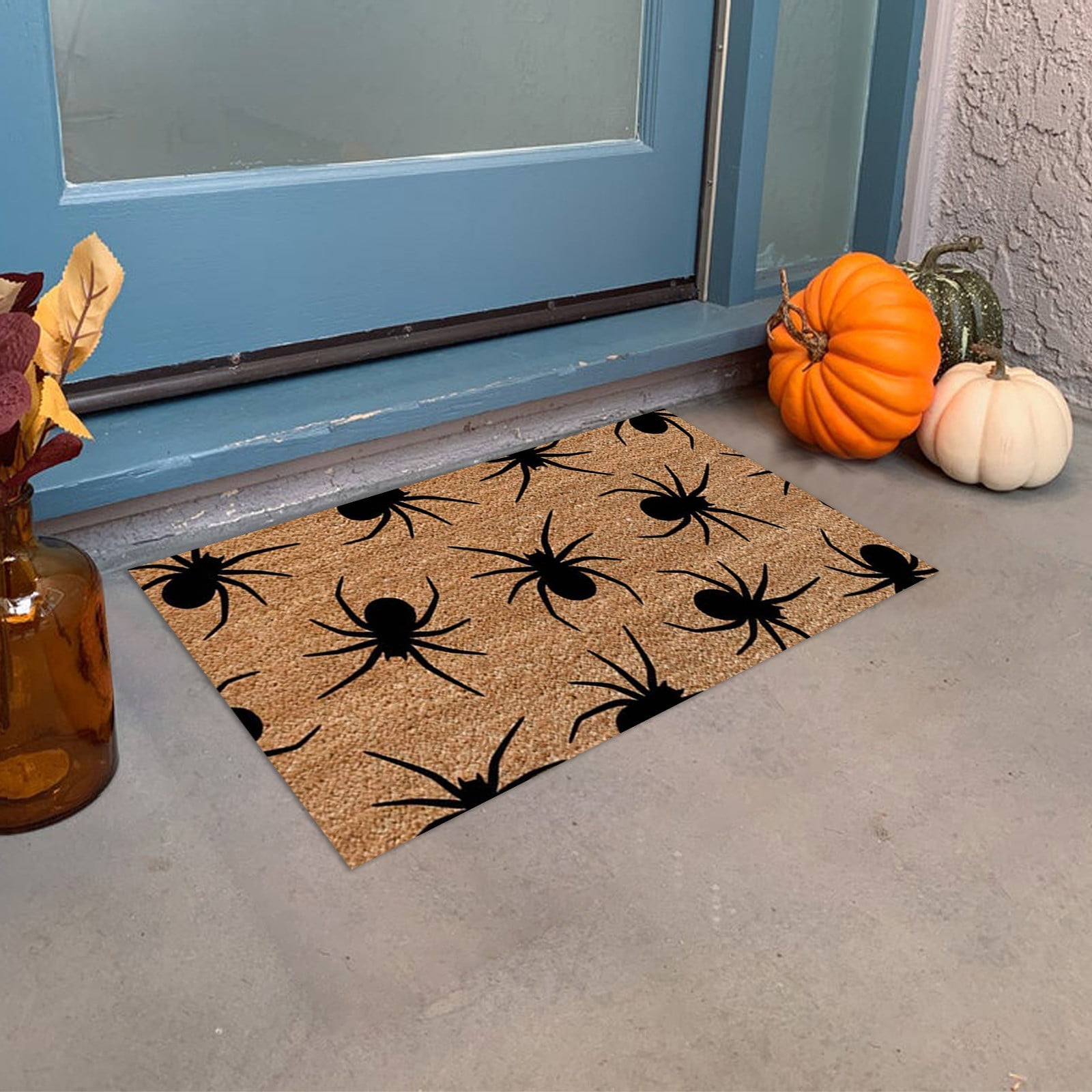 Ozmmyan Happy Decorative Doormat,Pumpkin Ghost Witch Candy Patterned ...