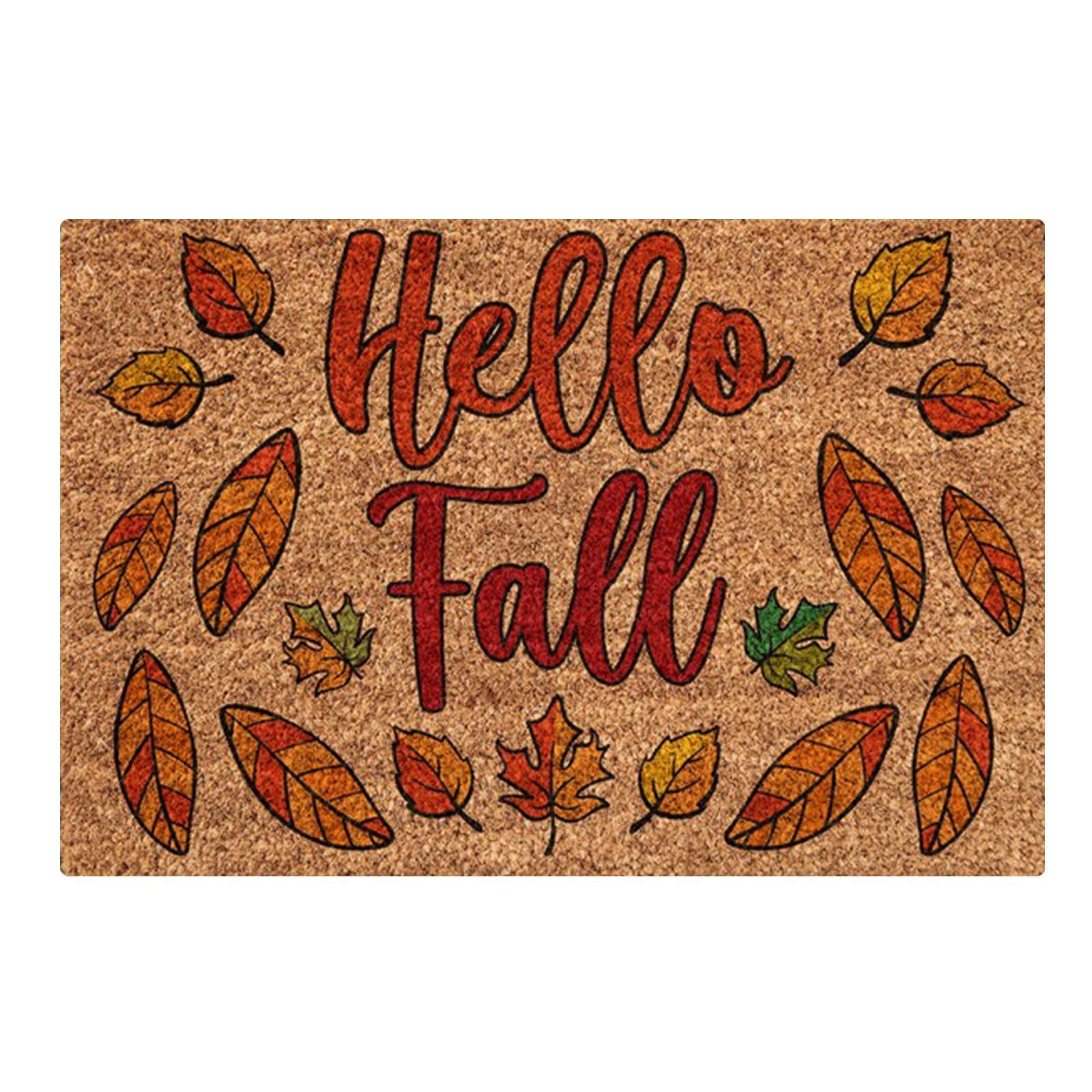 Ozmmyan Happy Thanksgiving Doormat Pumpkin Theme Welcome Doormat Indoor ...