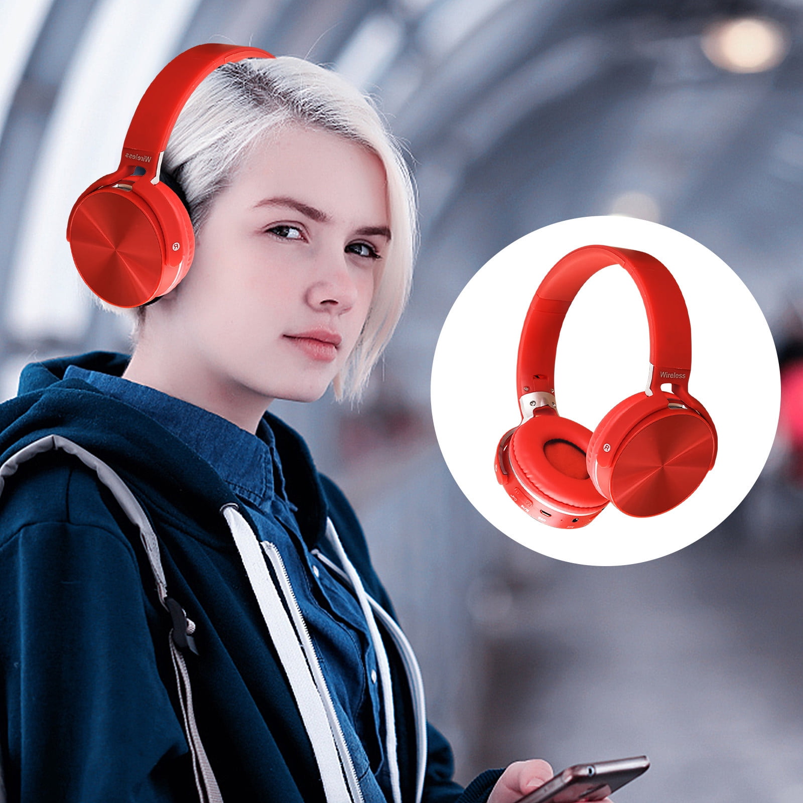 Ozmmyan Headworn Multi-function Bluetooth Headset Wireless Bluetooth ...