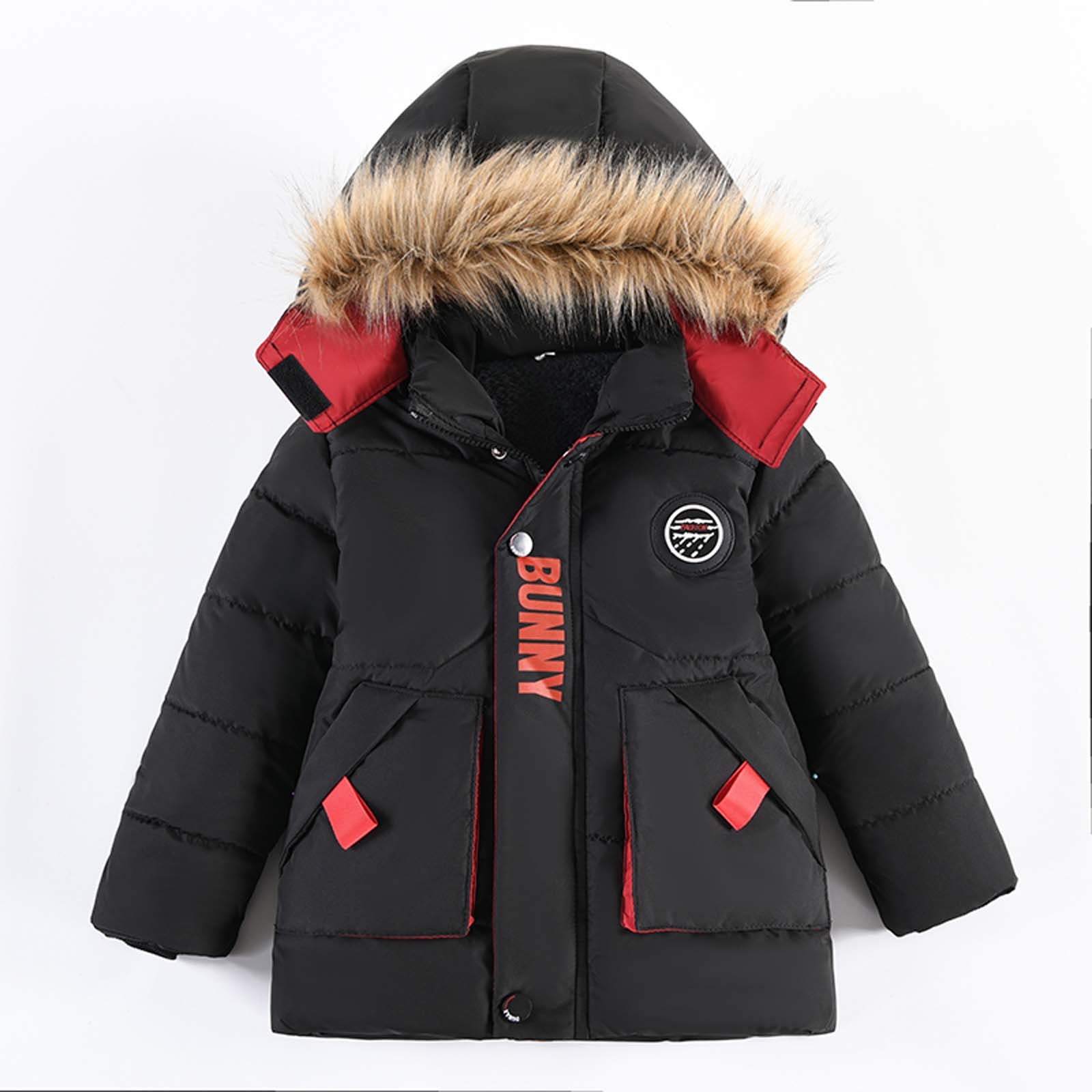 Ozmmyan Kids Fall Winter Windproof Jacket Warm Lining Coat Water ...