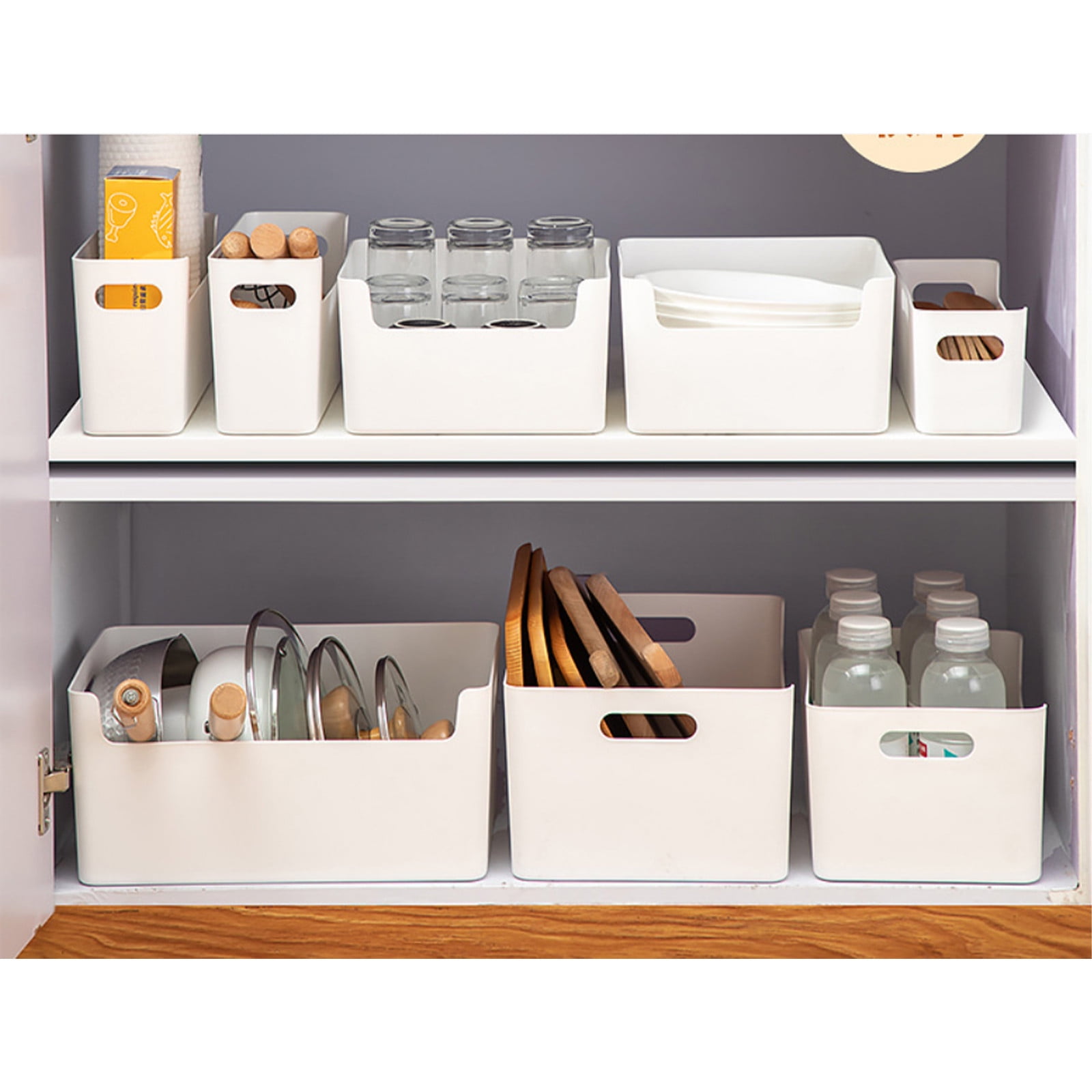 Ozmmyan Large Capacity Kitchen Storage Box, Plastic Organizer for Home ...