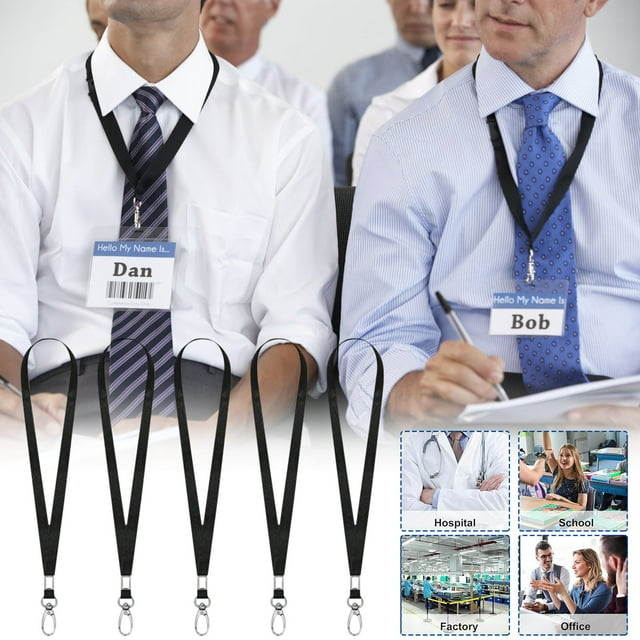 Ozmmyan Lanyards For Keys Id Badges Holder Black Lanyard For Id Card ...