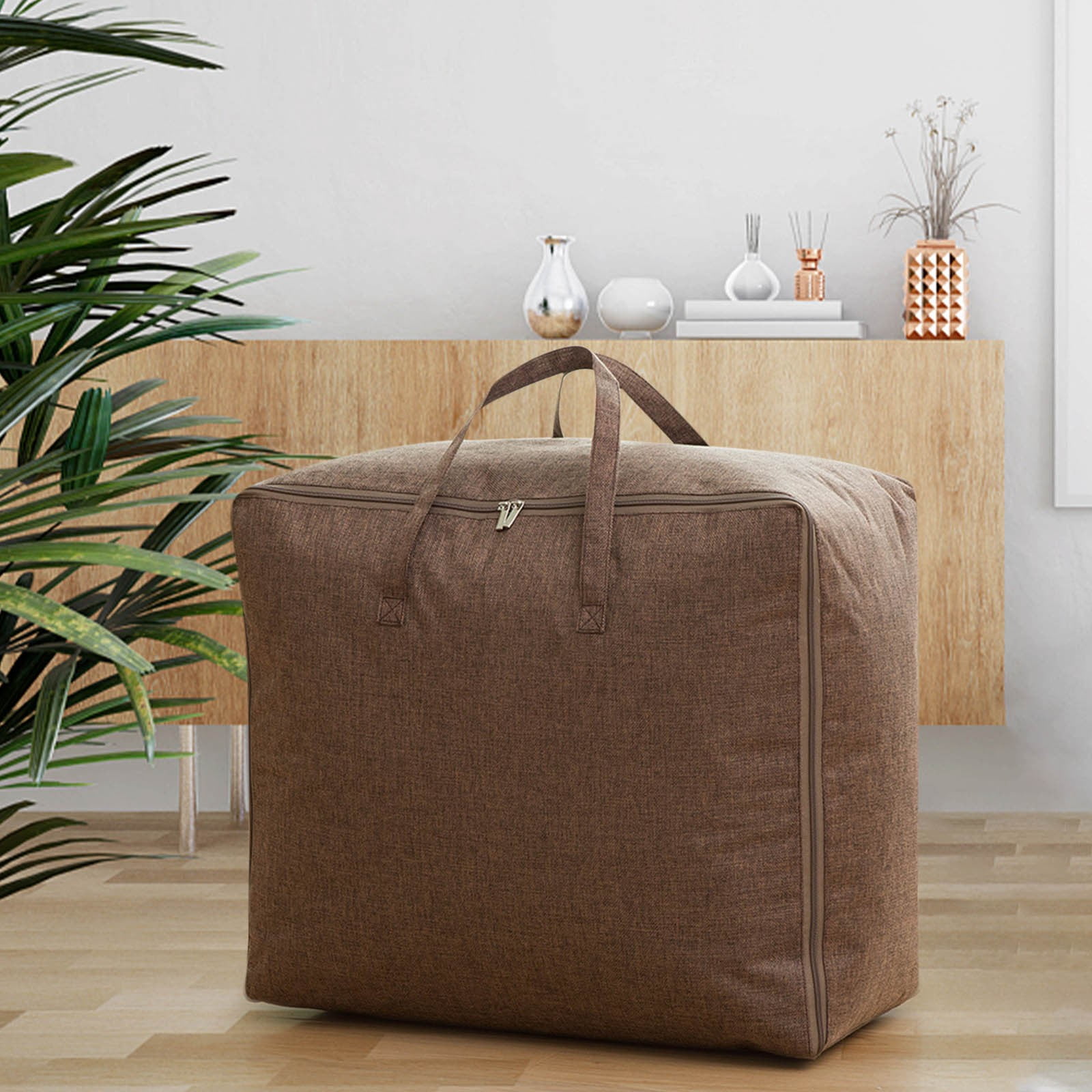 Ozmmyan Large Reusable Storage Bags With Strong Handles & Zippers ...