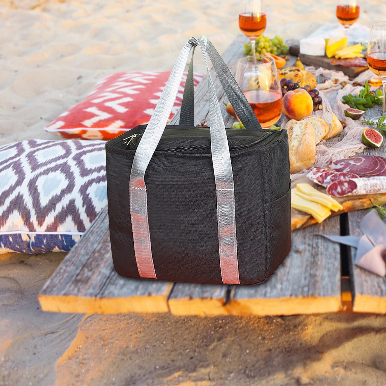 Ozmmyan Lunch Box Bag Insulation Bento Handbag Office Worker Pack Meal ...