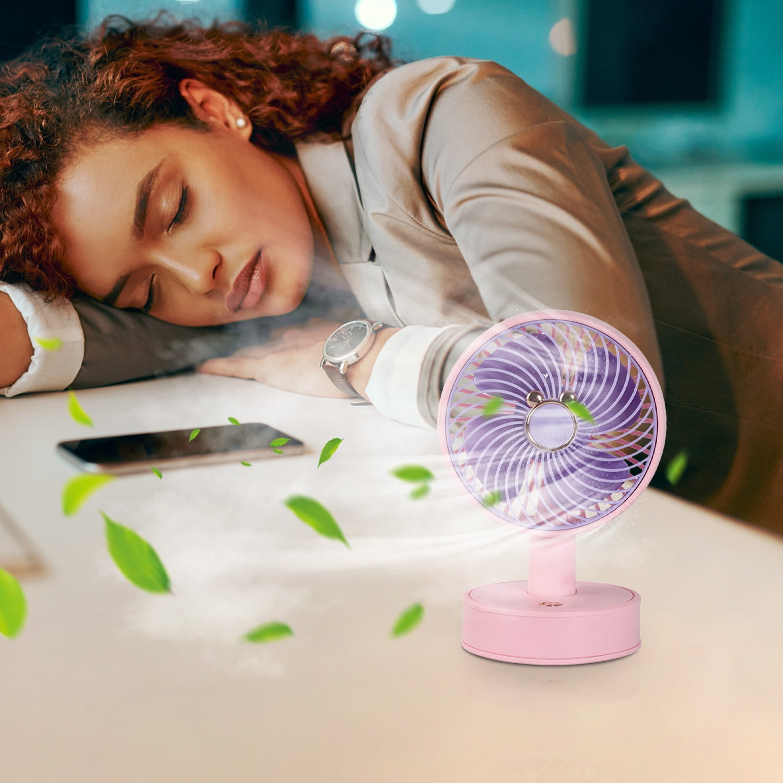 Ozmmyan New Desktop Mini Fan Three Speed Desktop USB Charging Student ...