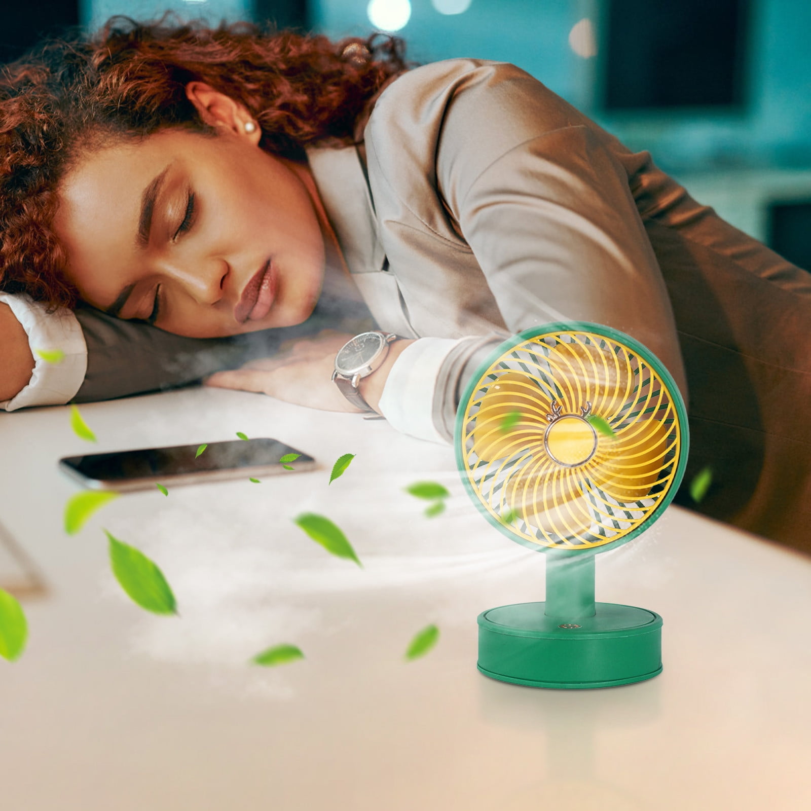 Ozmmyan New Desktop Mini Fan Three Speed Desktop USB Charging Student ...