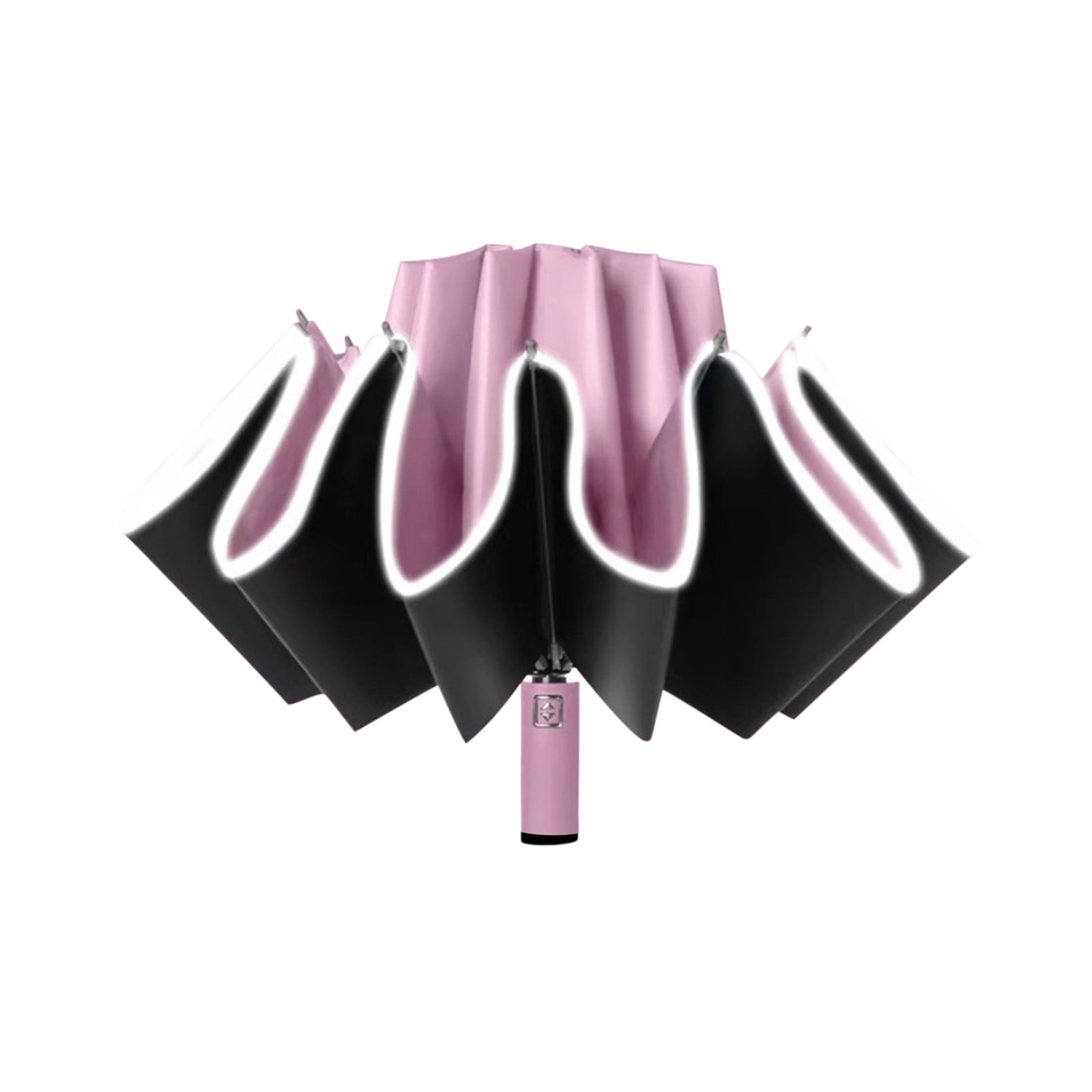 Ozmmyan Opposite Direction Folding Umbrella Reflective Stripe Windproof ...