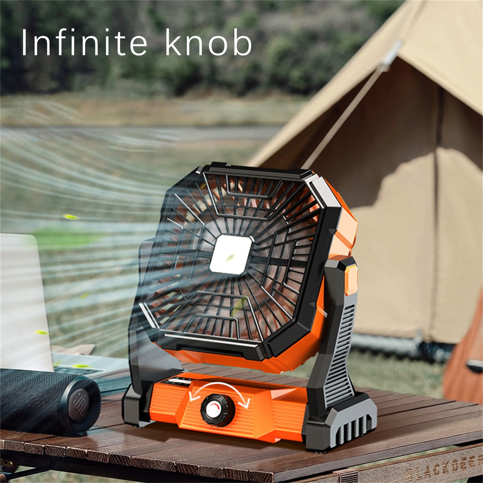 Ozmmyan Outdoor Camping USB Charging Hanging Ceiling Fan Light Tent ...