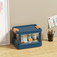 Your Zone Square Stacking Bin Plastic, Gray Flannel - Walmart.com