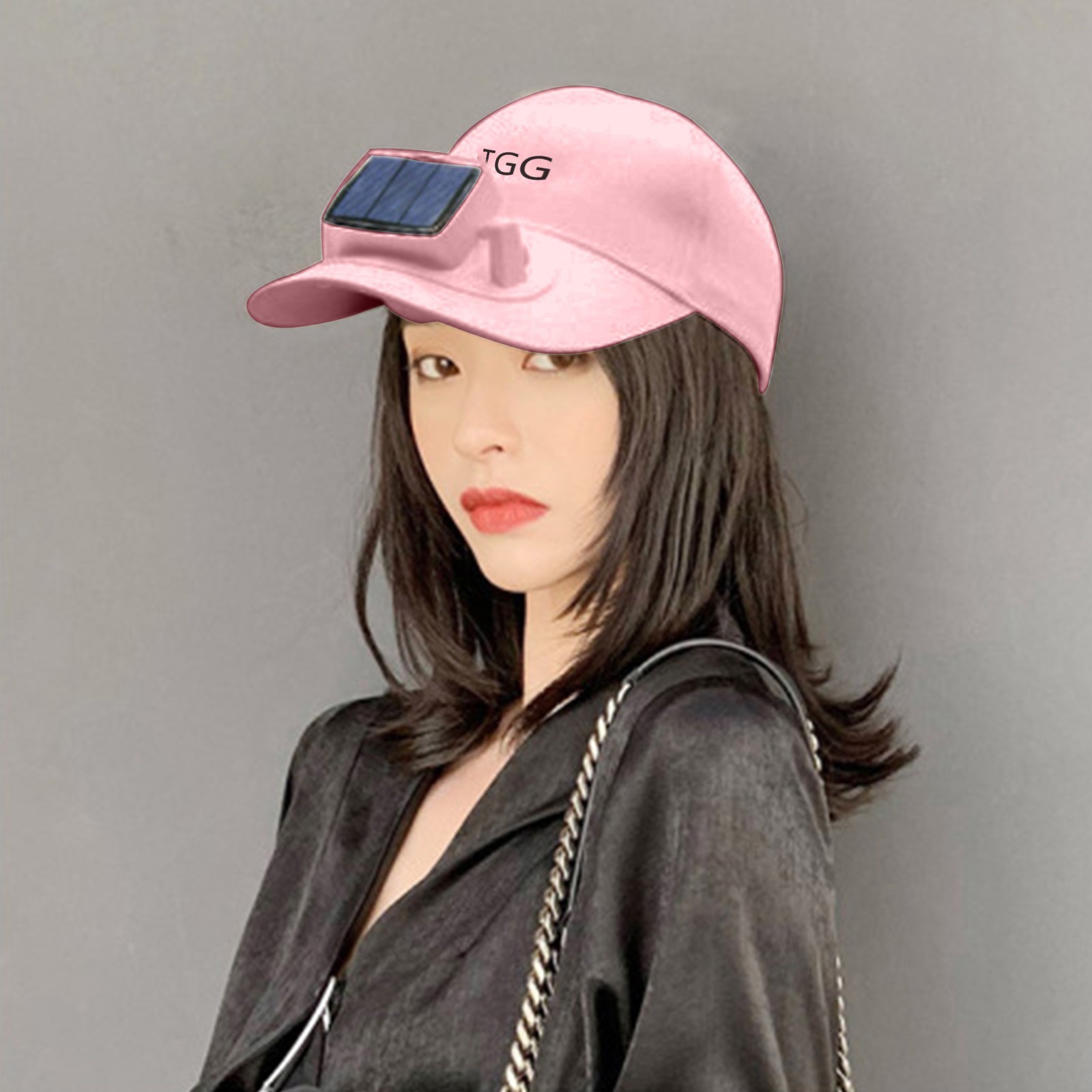 Ozmmyan Solar Fan Cap Solar USB Charging Sunscreen Sun Hat ...