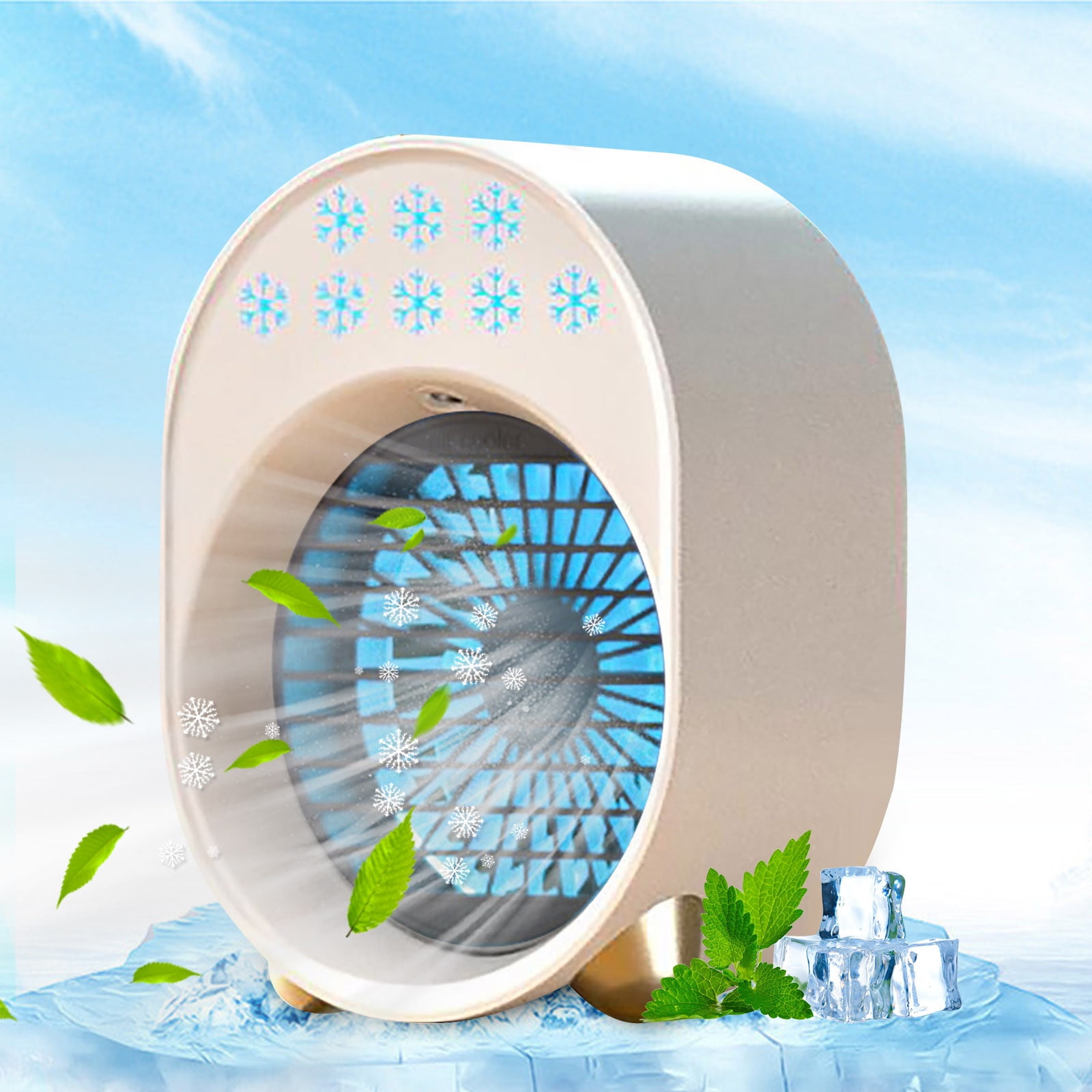 Ozmmyan Spray Chiller Small Portable Conditioning Fan USB Spray Desktop ...