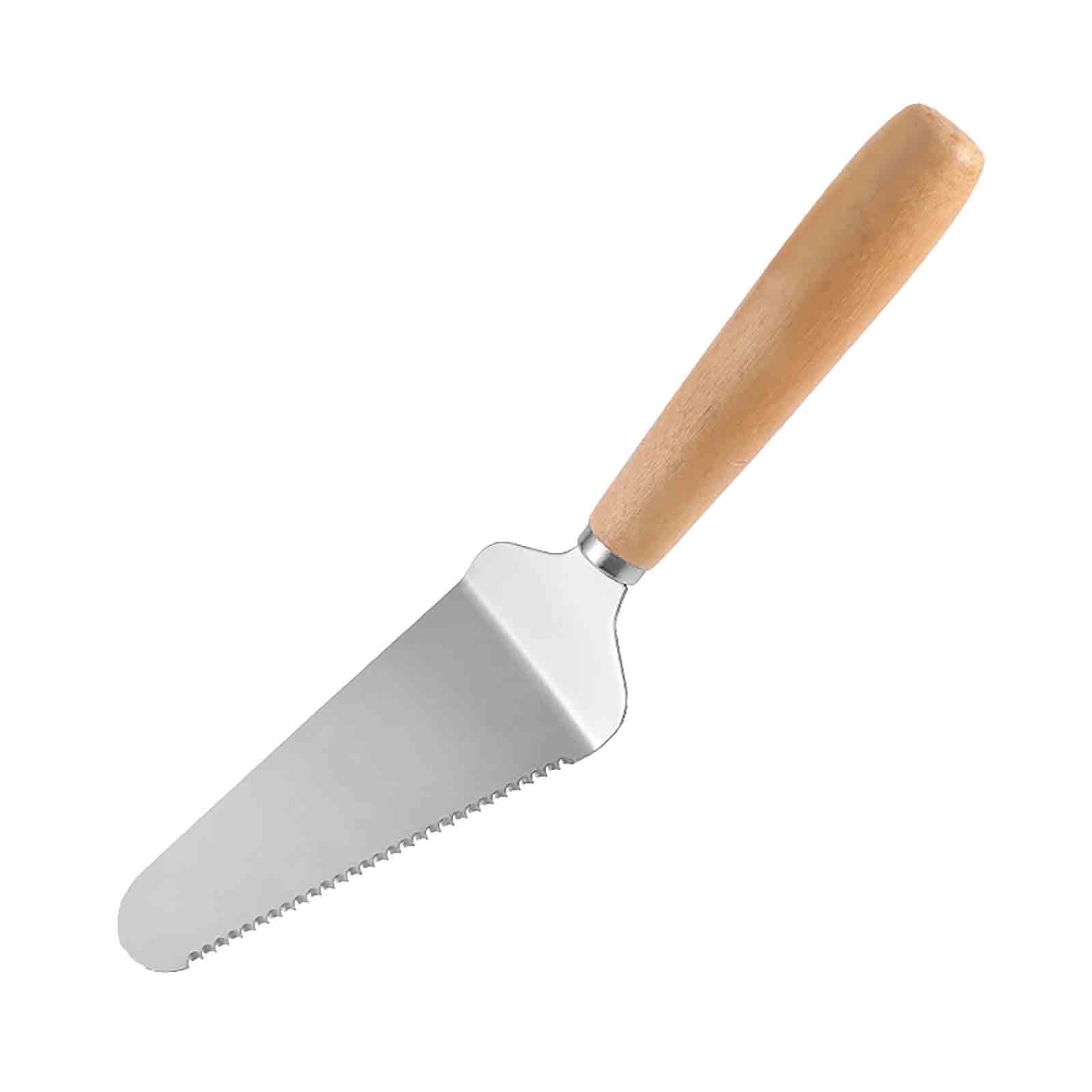 Ozmmyan Stainless Steel Pizza Shovel With Wooden Handle, 2-piece Set Of ...