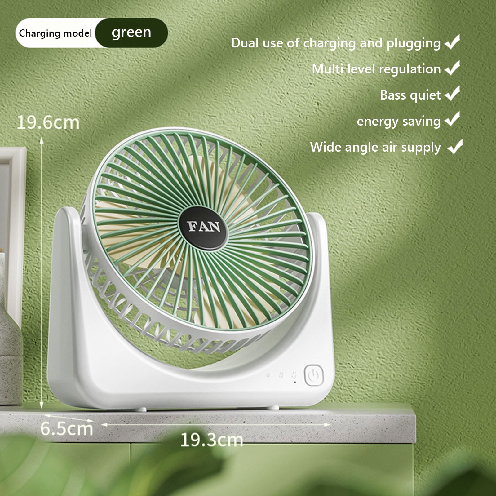 Ozmmyan USB Fan Desktop Student Dormitory Fan Desktop Charging Silent ...