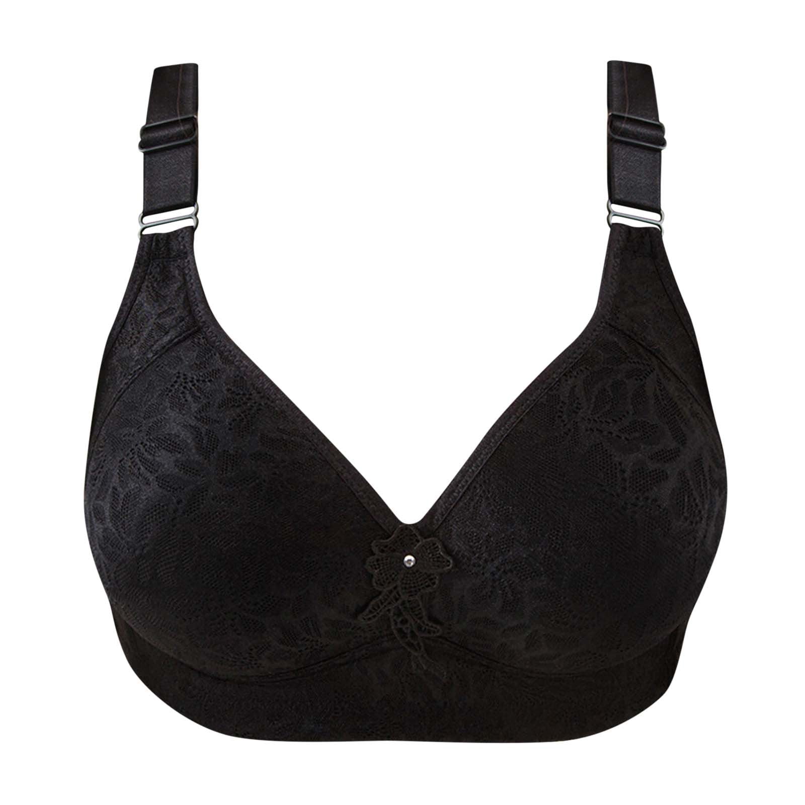 Ozmmyan Wirefree Bras for Women ,Plus Size Adjustable Shoulder Straps ...